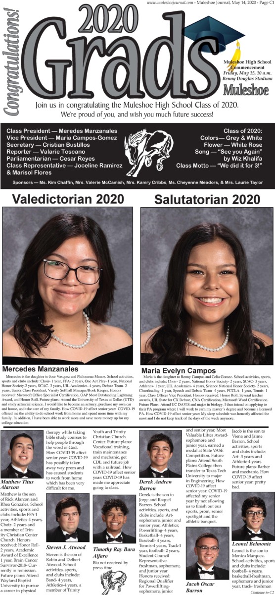 Muleshoe High School Class of 2020