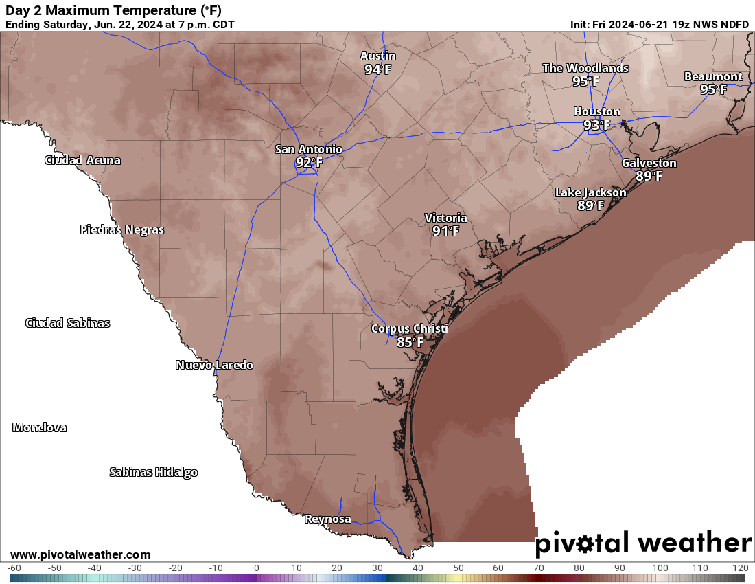 Humid weekend for South Texas. How hot will the heat index be?