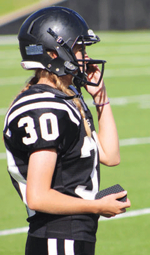 Maggie Sharp pursues role as Randall placekicker