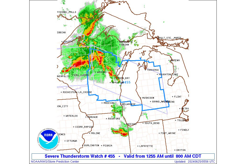 Severe thunderstorm watch issued for West Michigan