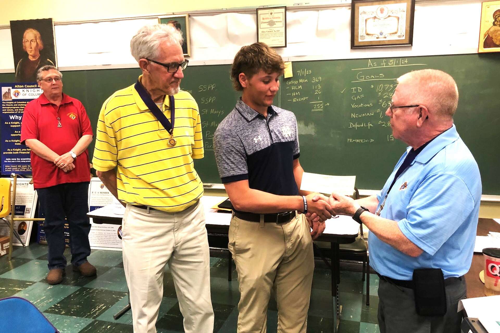 Scholarship awarded by Alton Knights of Columbus for Marquette student