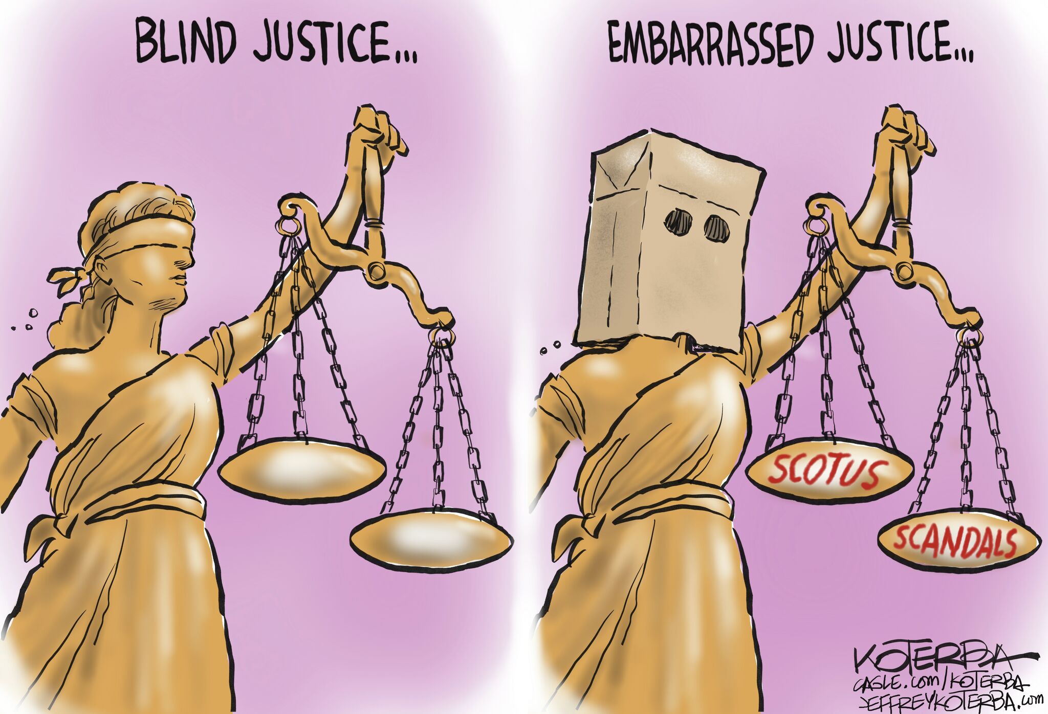 Opinion cartoon: Lady injustice