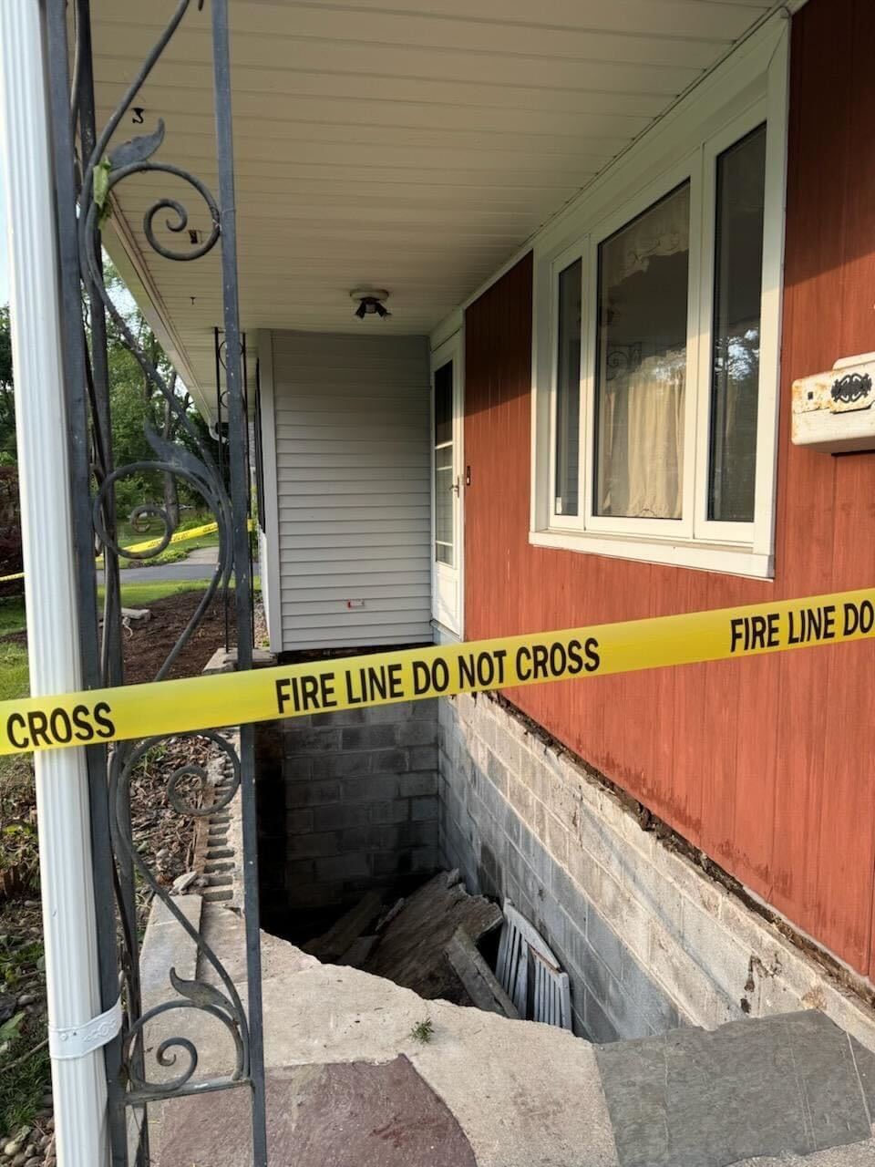 Bethlehem man rescued after front porch collapses under him