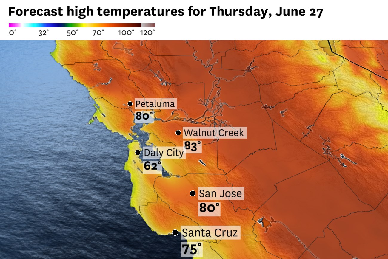 Bay Area forecast includes sunny weather for outdoor activities