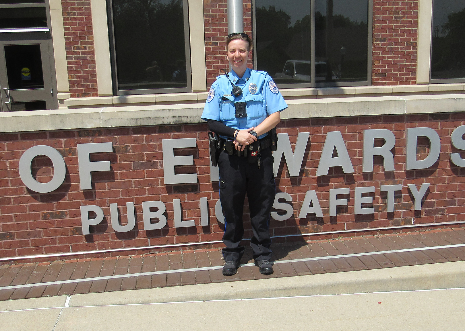 Edwardsville IL police department name first female sergeant