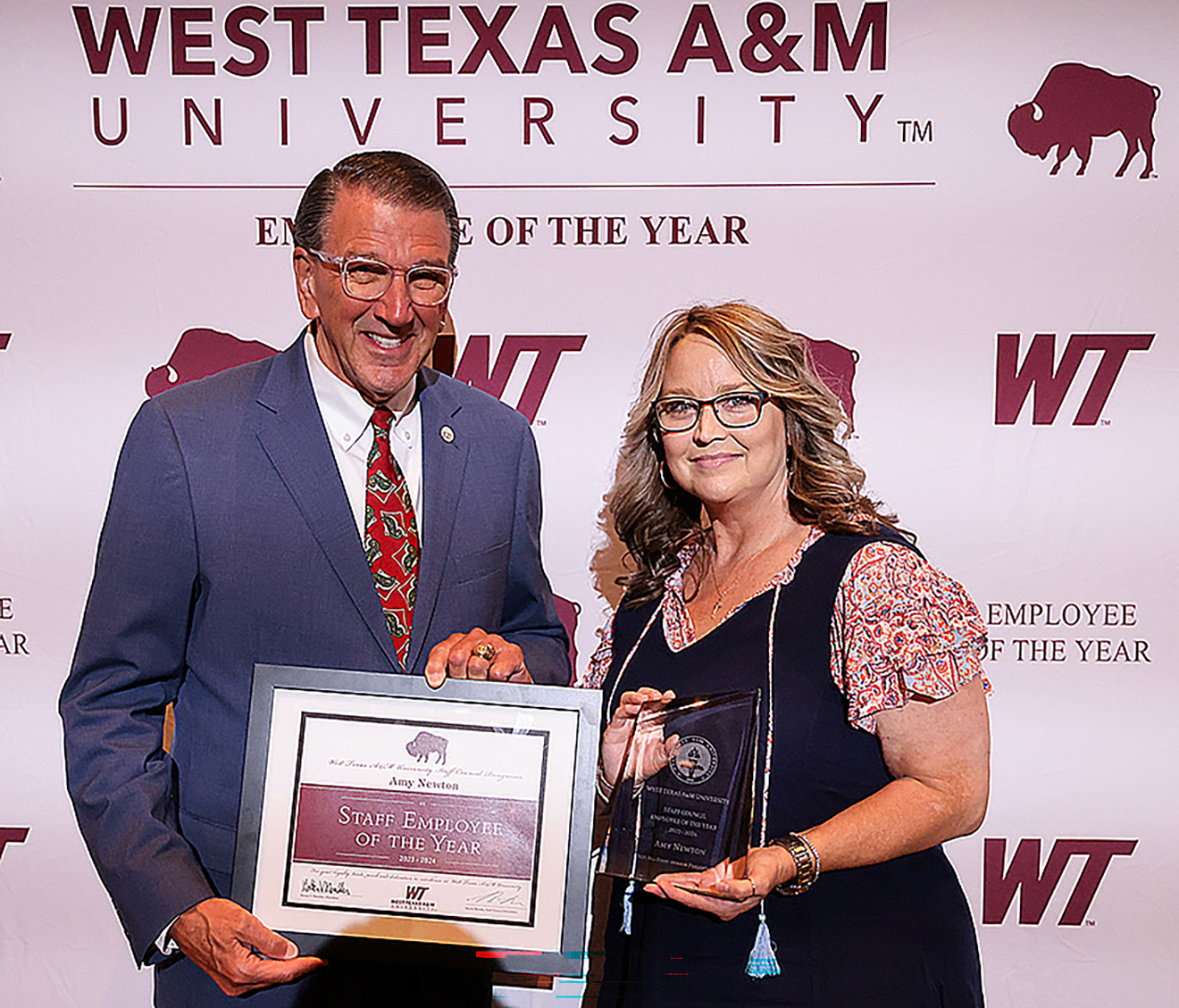 Amy Newton, an administrative assistant at WT, selected top employee.