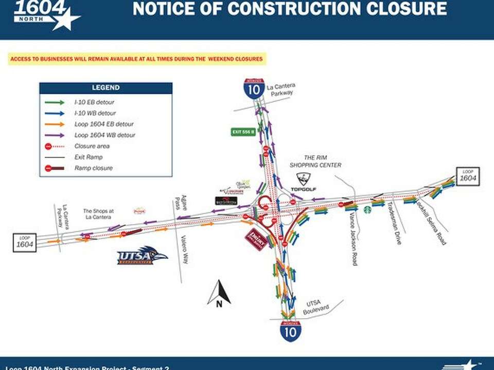 Major Loop 1604 and I-10 interchange closure this weekend