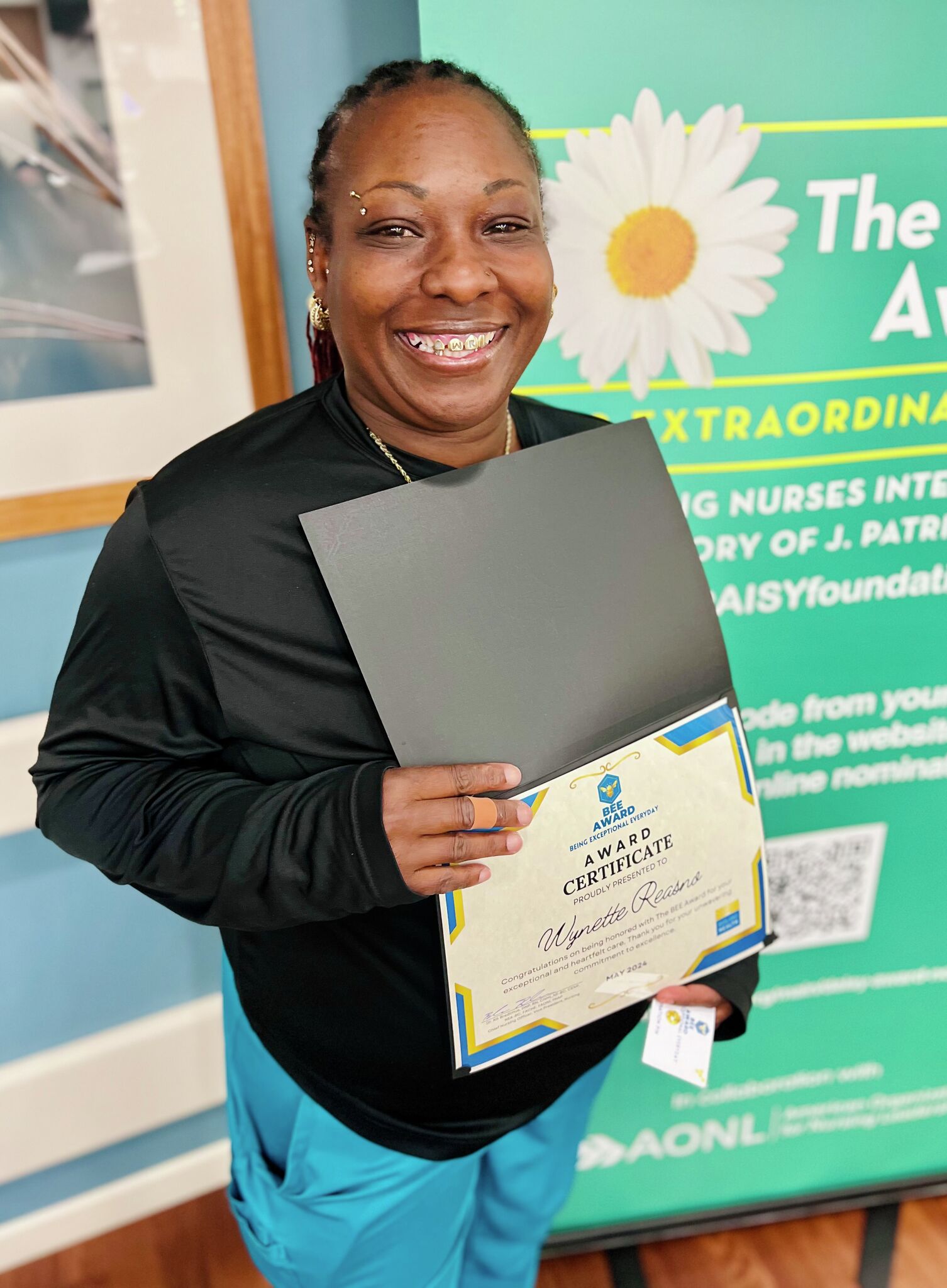 Wynetta 'Chicken' Reasno wins Midland Health BEE Award