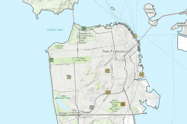 8 miles, 33 degrees: Map shows most drastic Bay Area heat changes