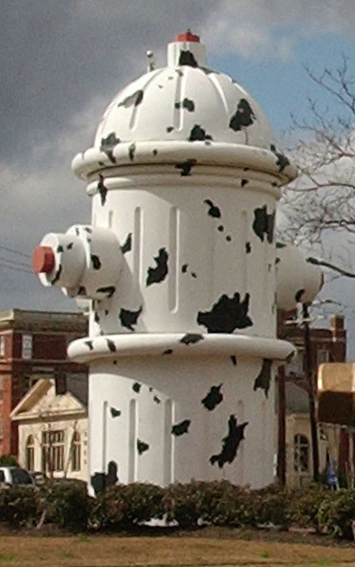 Hydrant spouts as brush scrubs