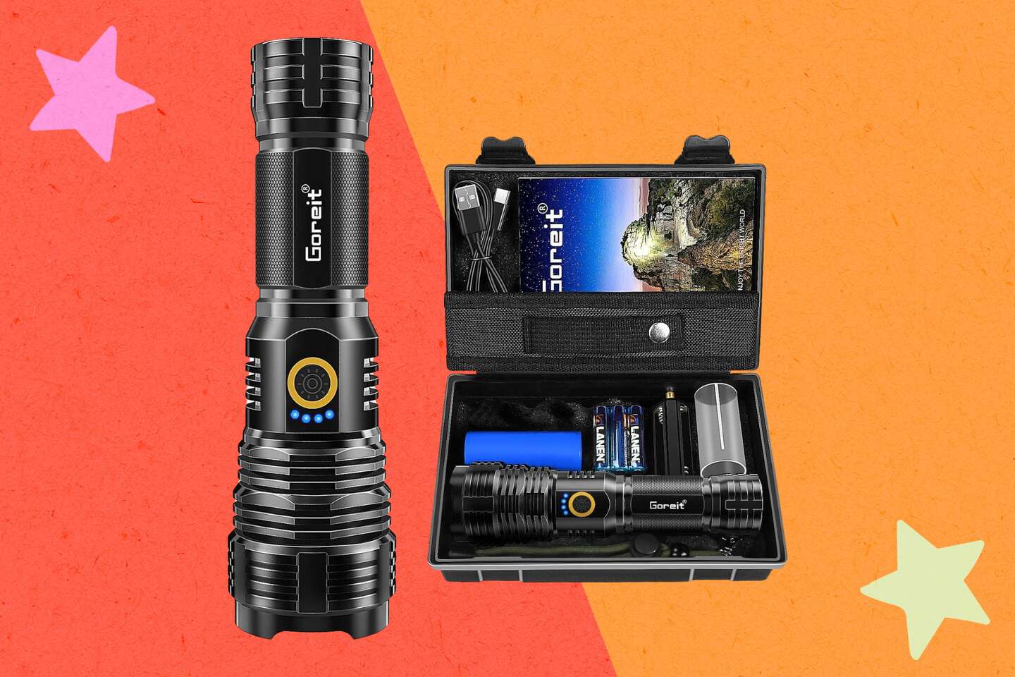 The Goreit rechargeable flashlight is 20% off at Amazon now
