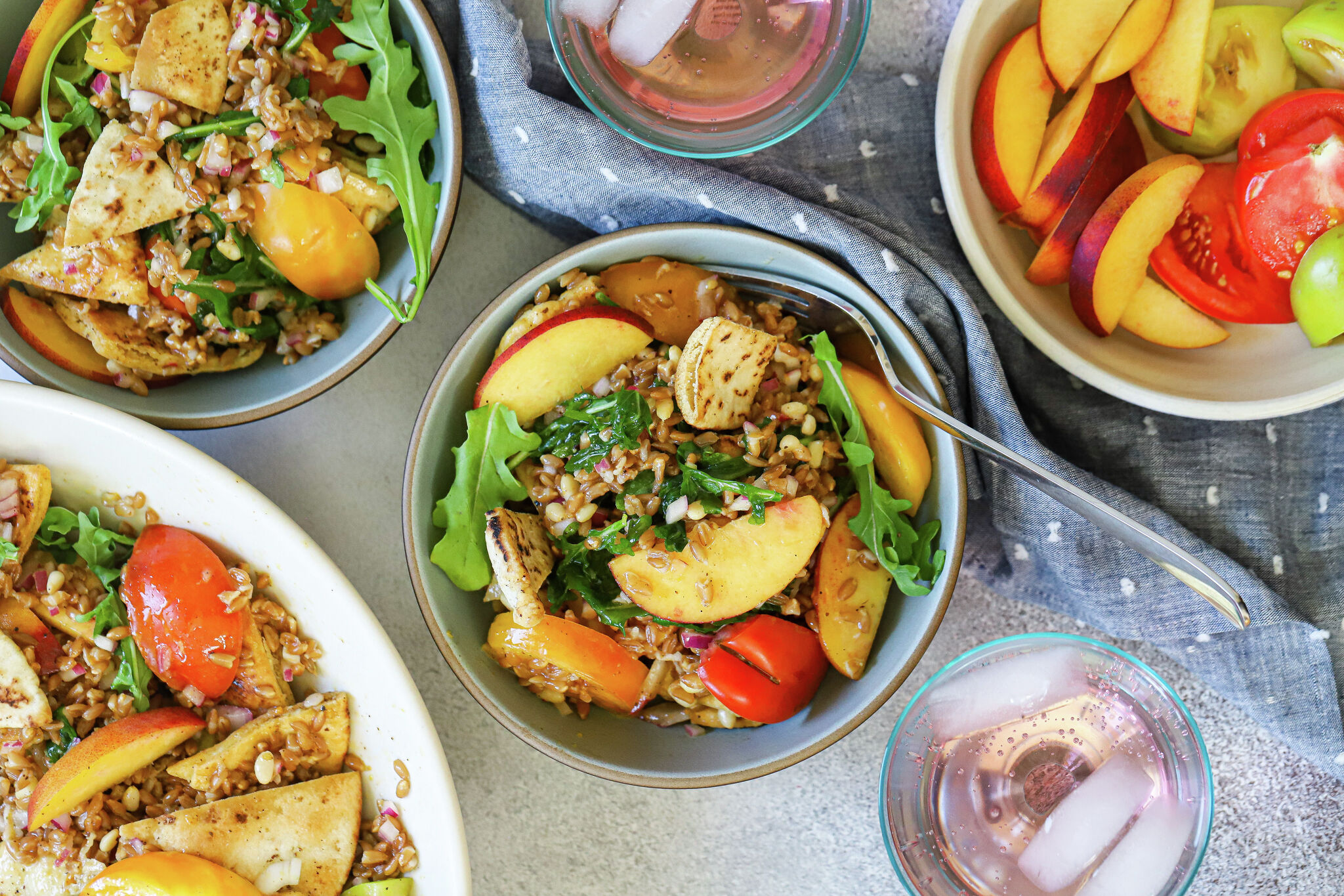 Recipe: Fattoush salad with heirloom tomato and stone fruit