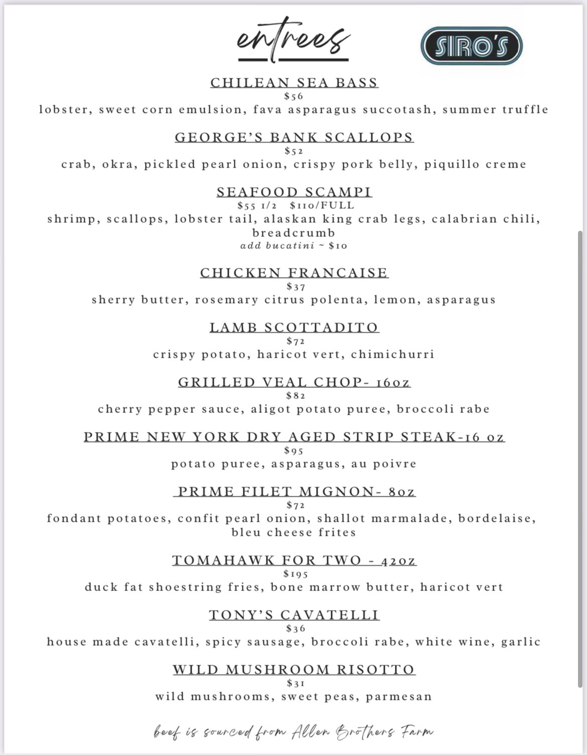 New menus for Siro’s, Yono’s and more restaurant news