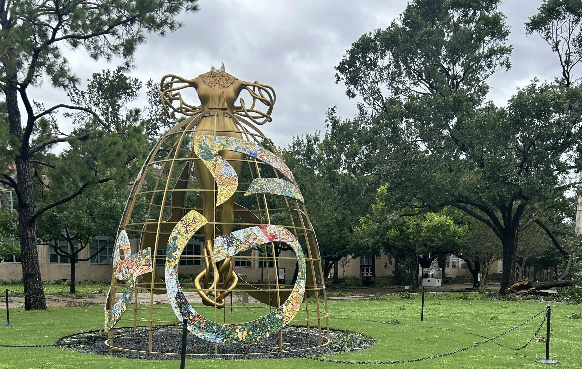 'Satanic' statue on Texas campus decapitated during Beryl