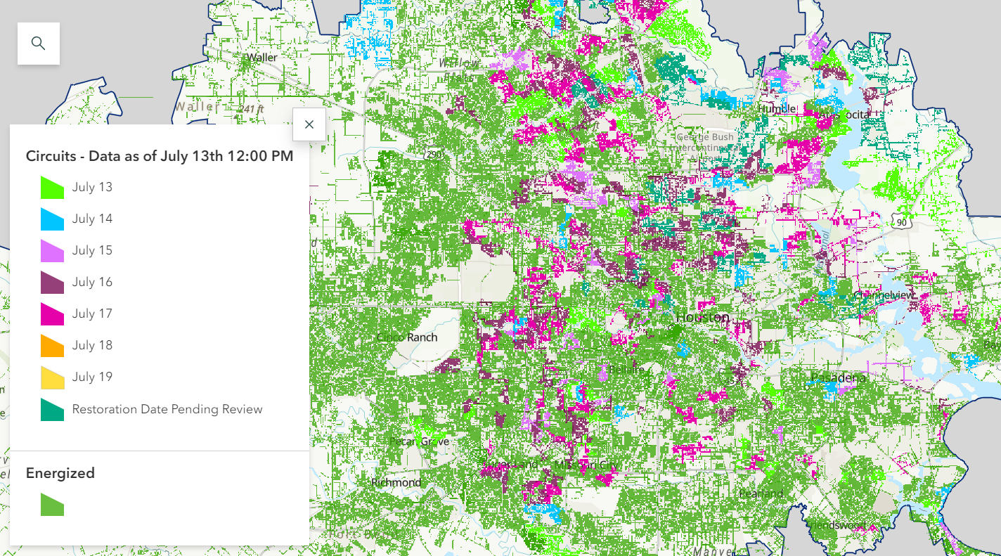CenterPoint update: Many Texans won't get power until July 17
