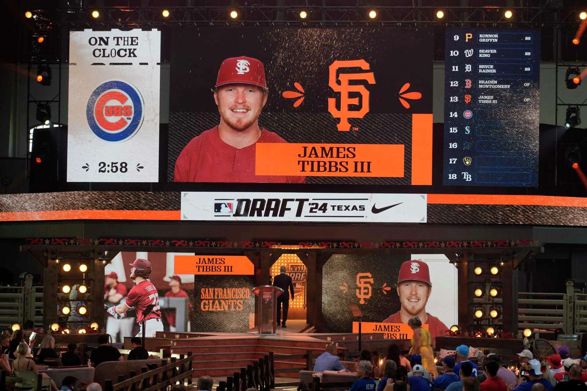 Giants draft James Tibbs III 13th, highest FSU pick since Buster Posey