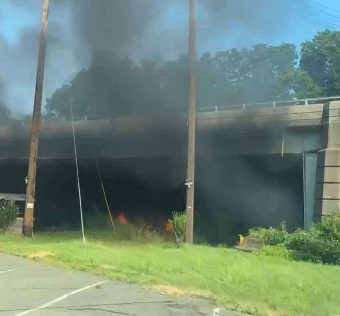Wethersfield firefighters put out blaze at homeless encampment