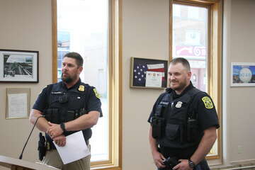 New officer Kyle Bischer welcomed to Bad Axe Police Department