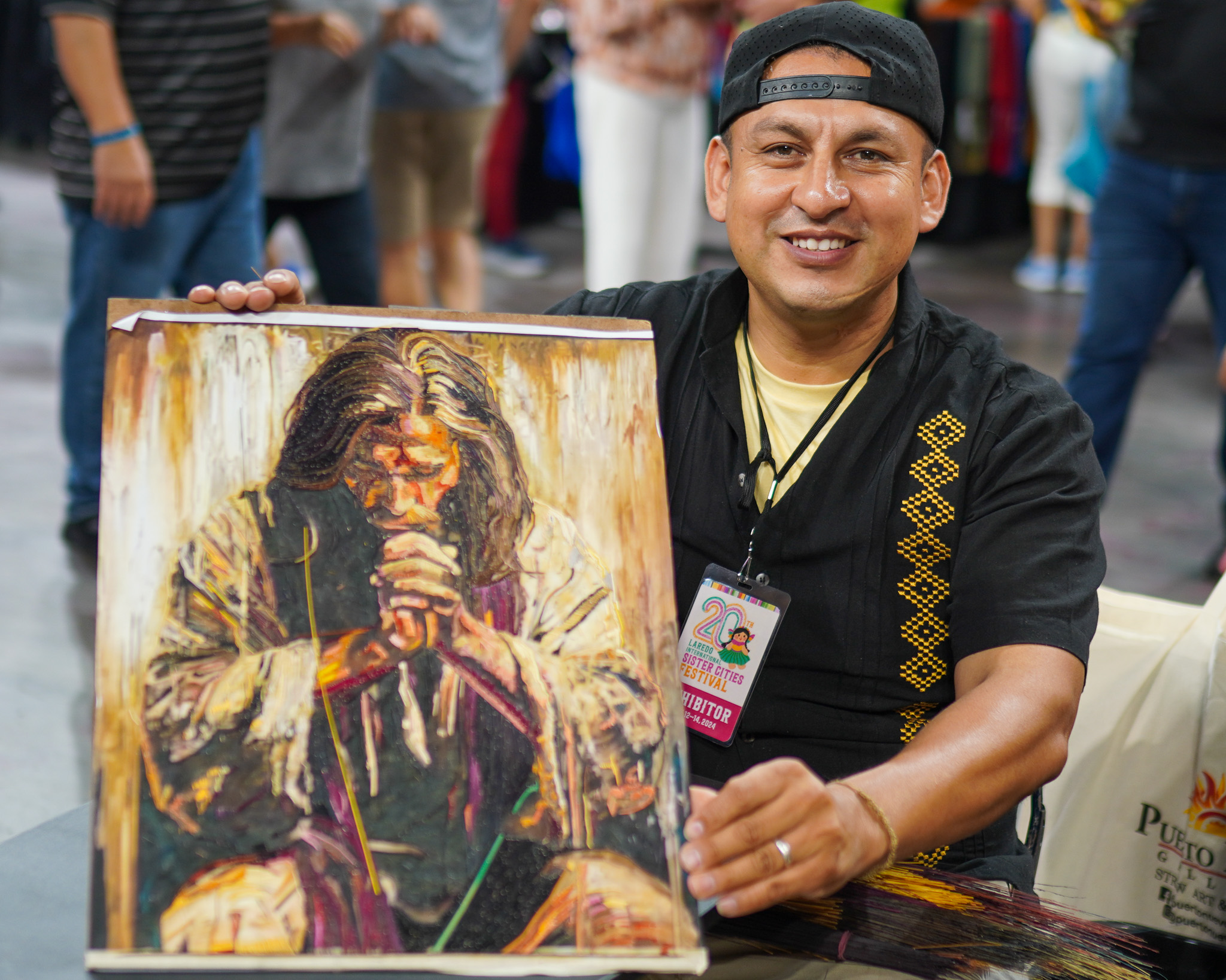 Puerto Nuevo Gallery shows Aztec straw art technique at Sister Cities