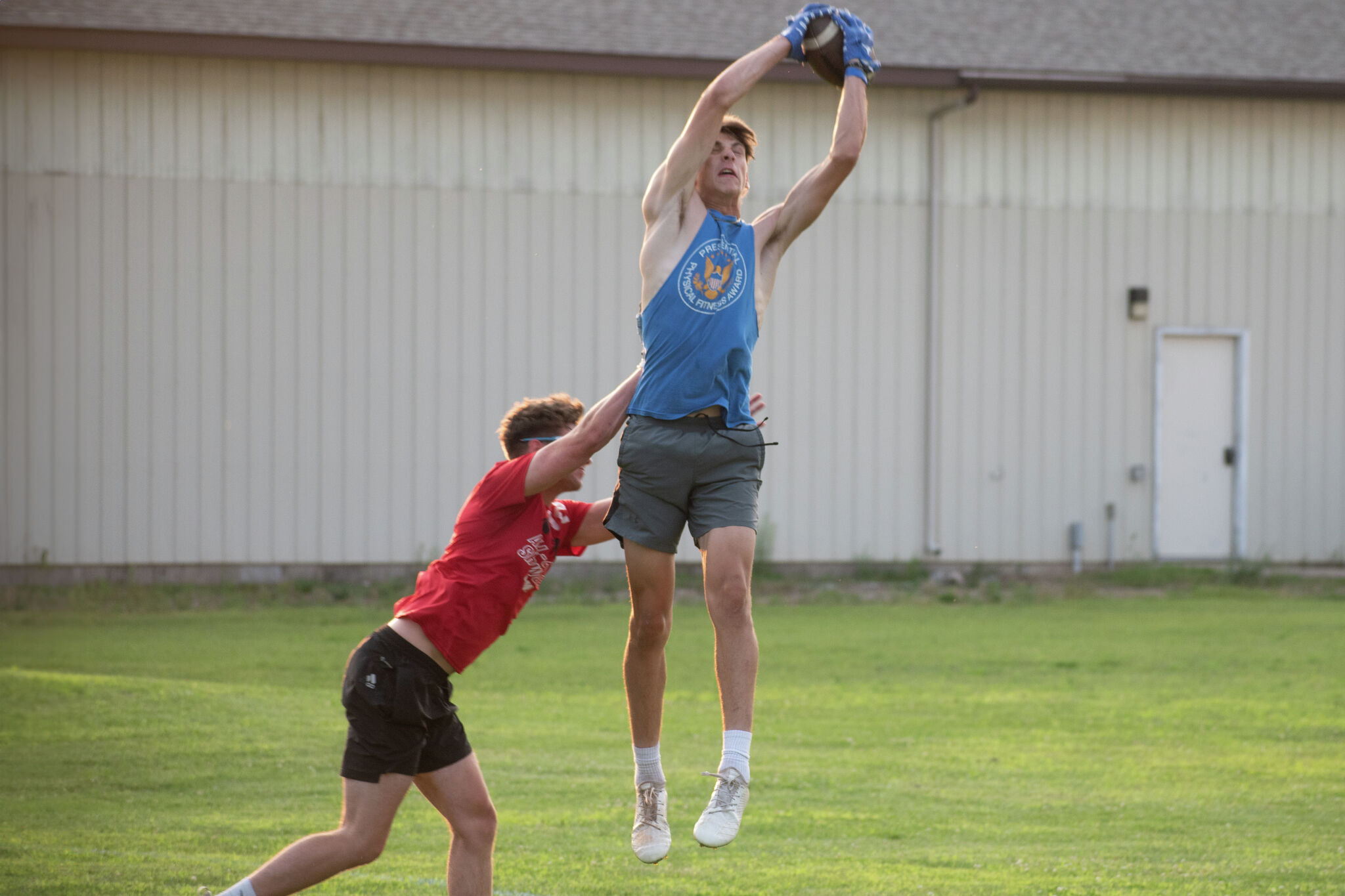 Evart football gets help from alumni stars in 7-on-7 games