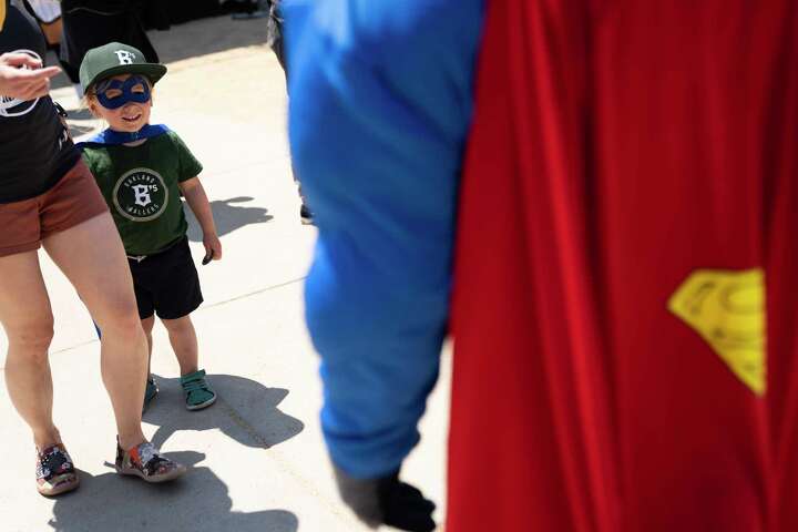 The Oakland Ballers possum mascot Scrappy is aimed for A’s fan comfort