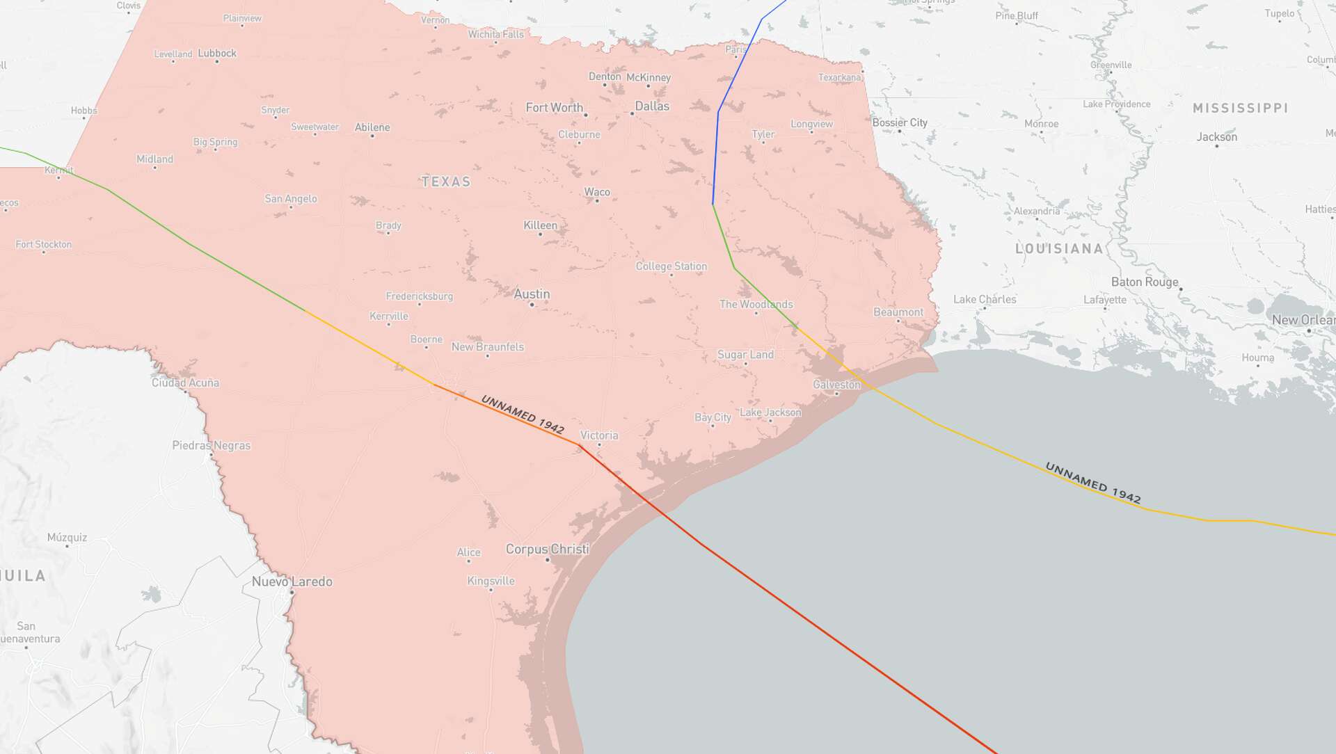 How often does Texas get hit by multiple hurricanes in a year?