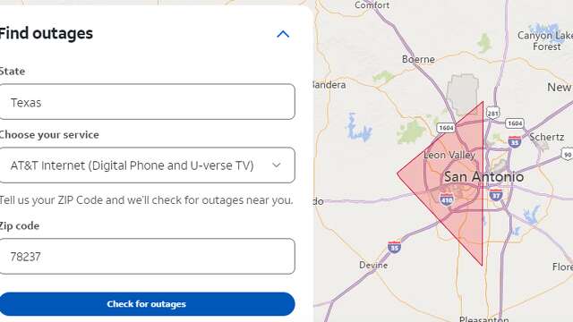 AT&T internet outage reported for half of San Antonio