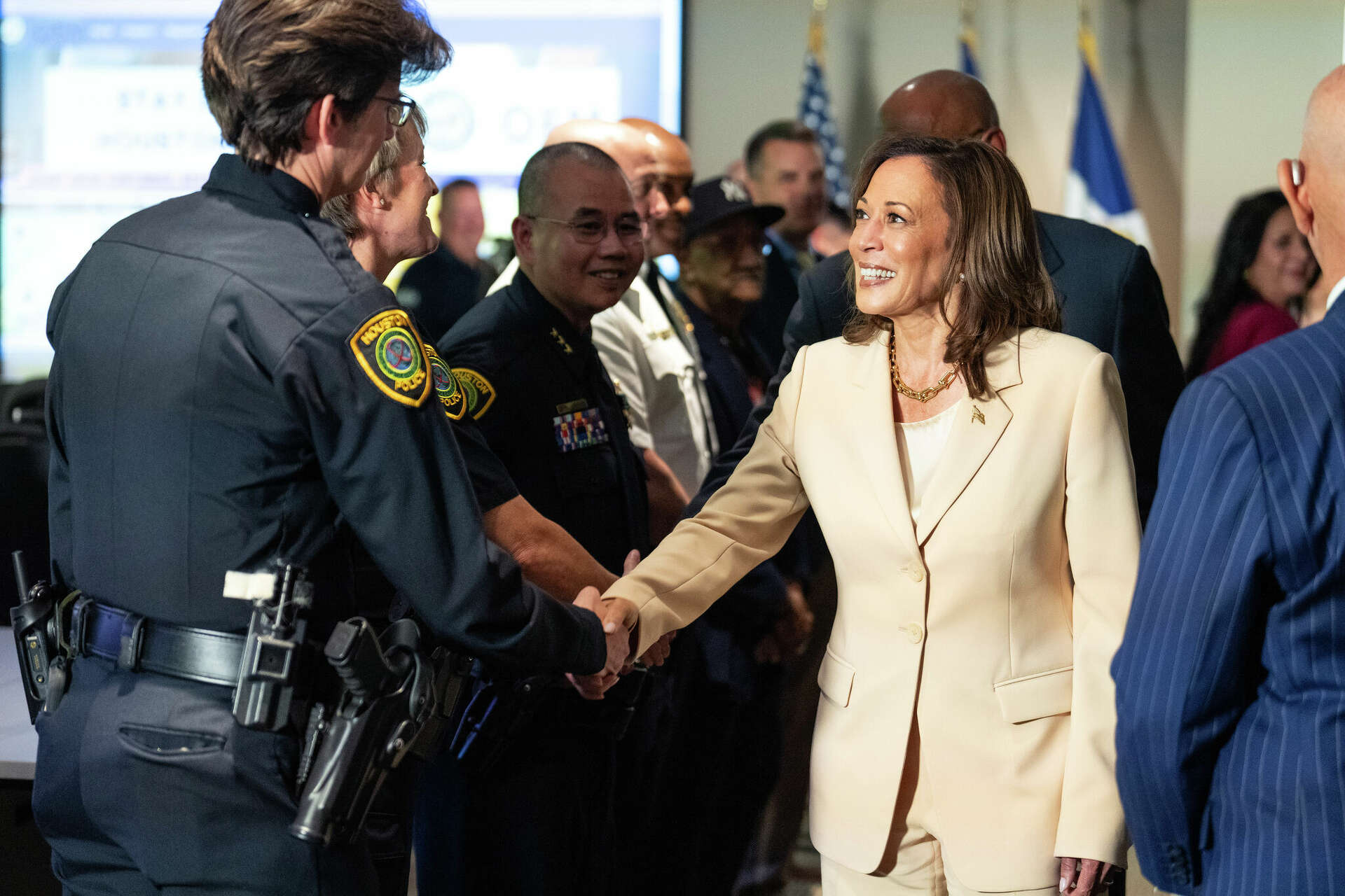 Kamala Harris in Houston to review Hurricane Beryl recovery efforts