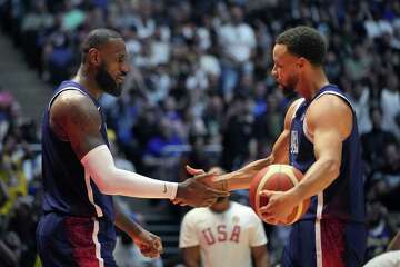 NBA rivals Steph Curry, LeBron James team up to chase US Olympic glory
