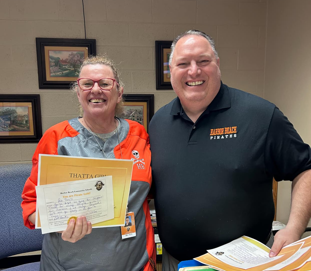 Harbor Beach athletic secretary Pat Terrill retires after 39 years