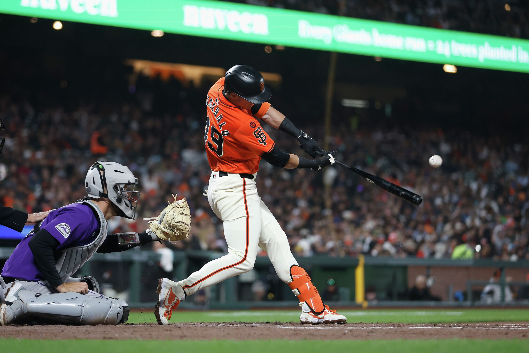 Giants roll Rockies behind Fitzgerald’s bat and Harrison’s arm