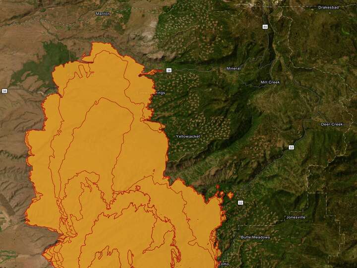 Latest map of California's Park Fire shows a monstrous wildfire
