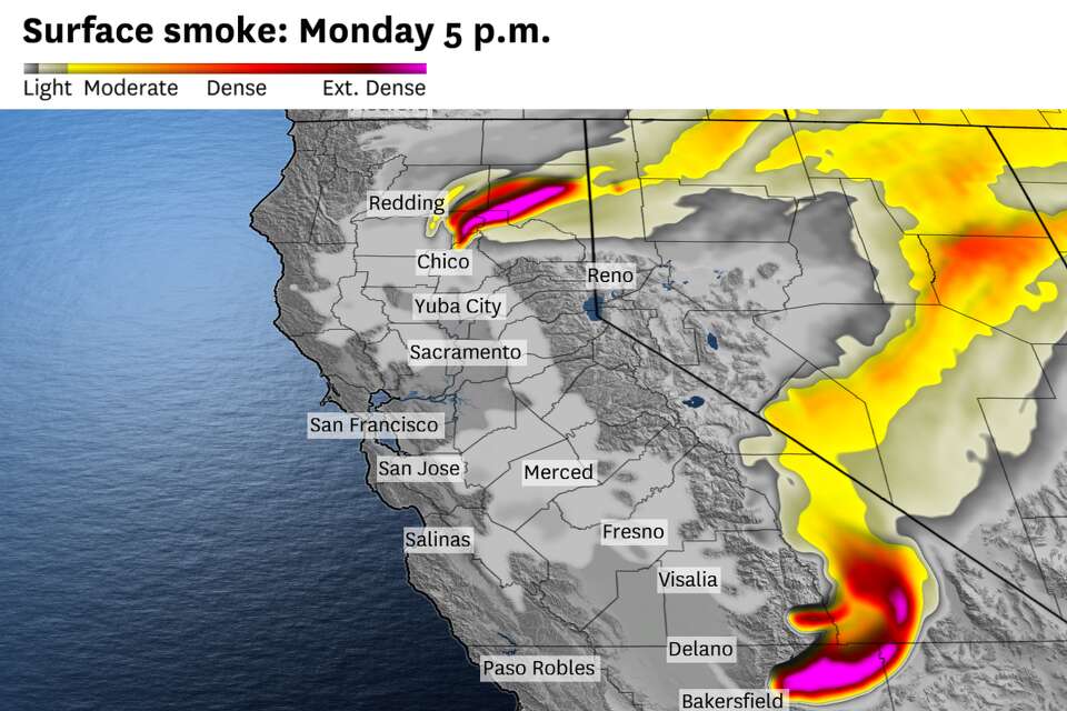 Park Fire smoke impacts Northern California forecast, air quality