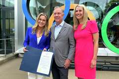 Paralympian Ali Truwit tours NBC sports, to be honored by Gov. Lamont