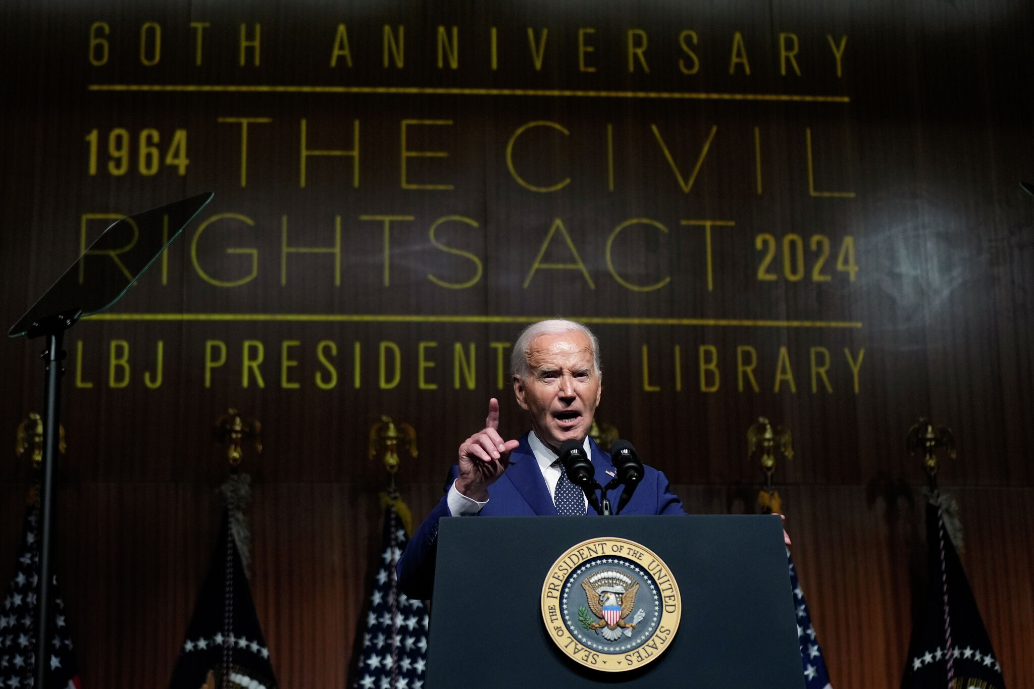 Joe Biden urges Supreme Court changes at LBJ library in Austin