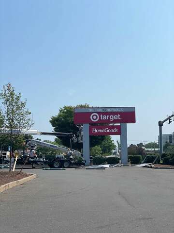 Target installs sign at upcoming Norwalk location, replacing Walmart