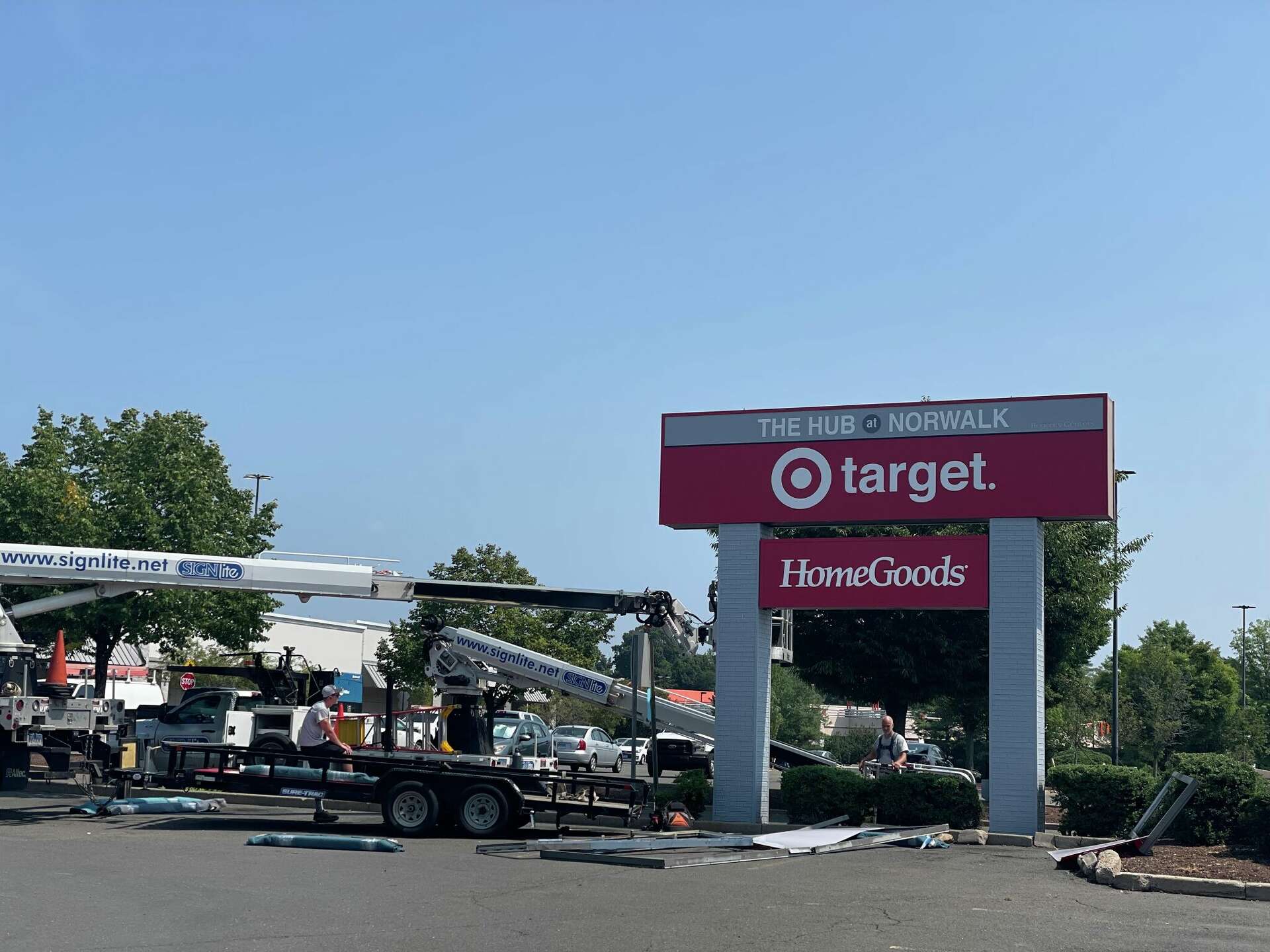 Target installs sign at upcoming Norwalk location, replacing Walmart