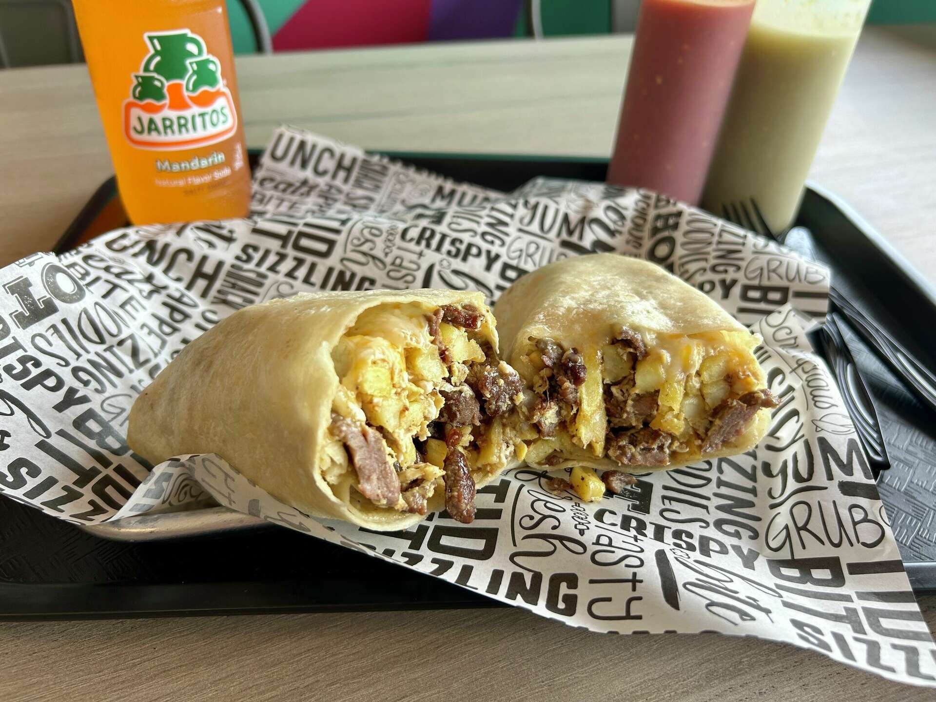 We tried a West Coast-style breakfast burrito at Señor Burro