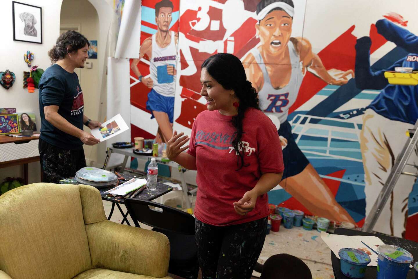 70-foot-long mural to inspire Roosevelt High School athletes