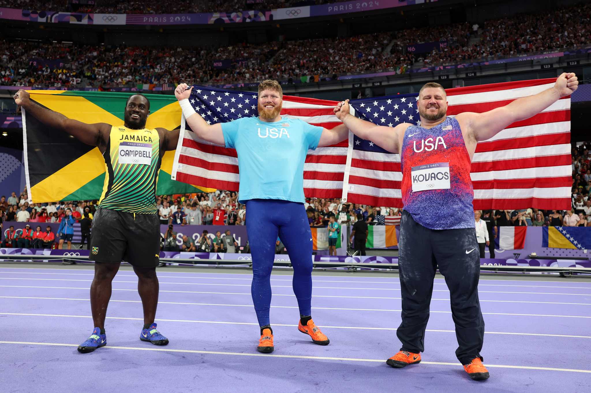 Ryan Crouser sets Olympic record with third consecutive shot put win