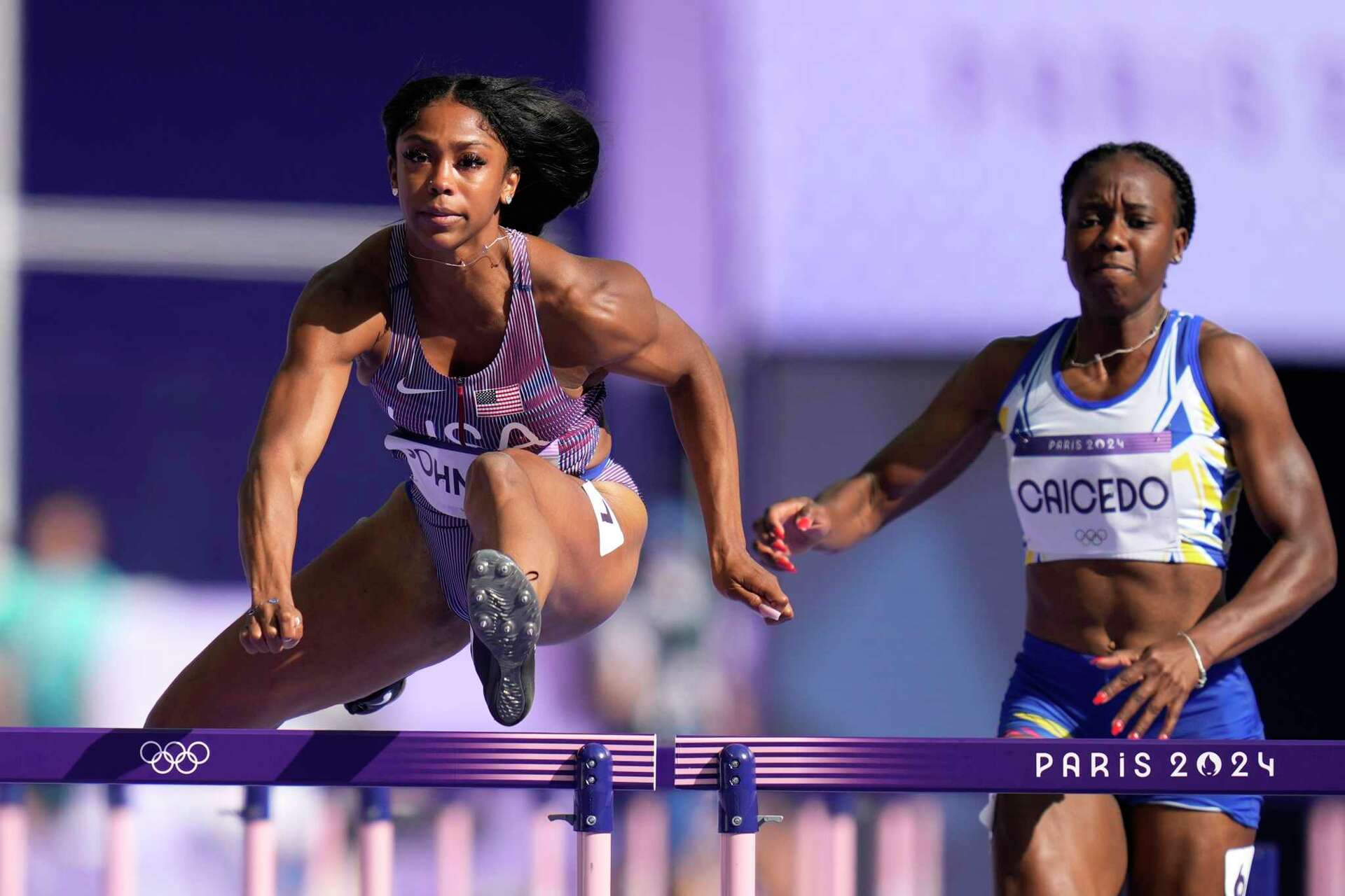 Alaysha Johnson advances in Olympic hurdles