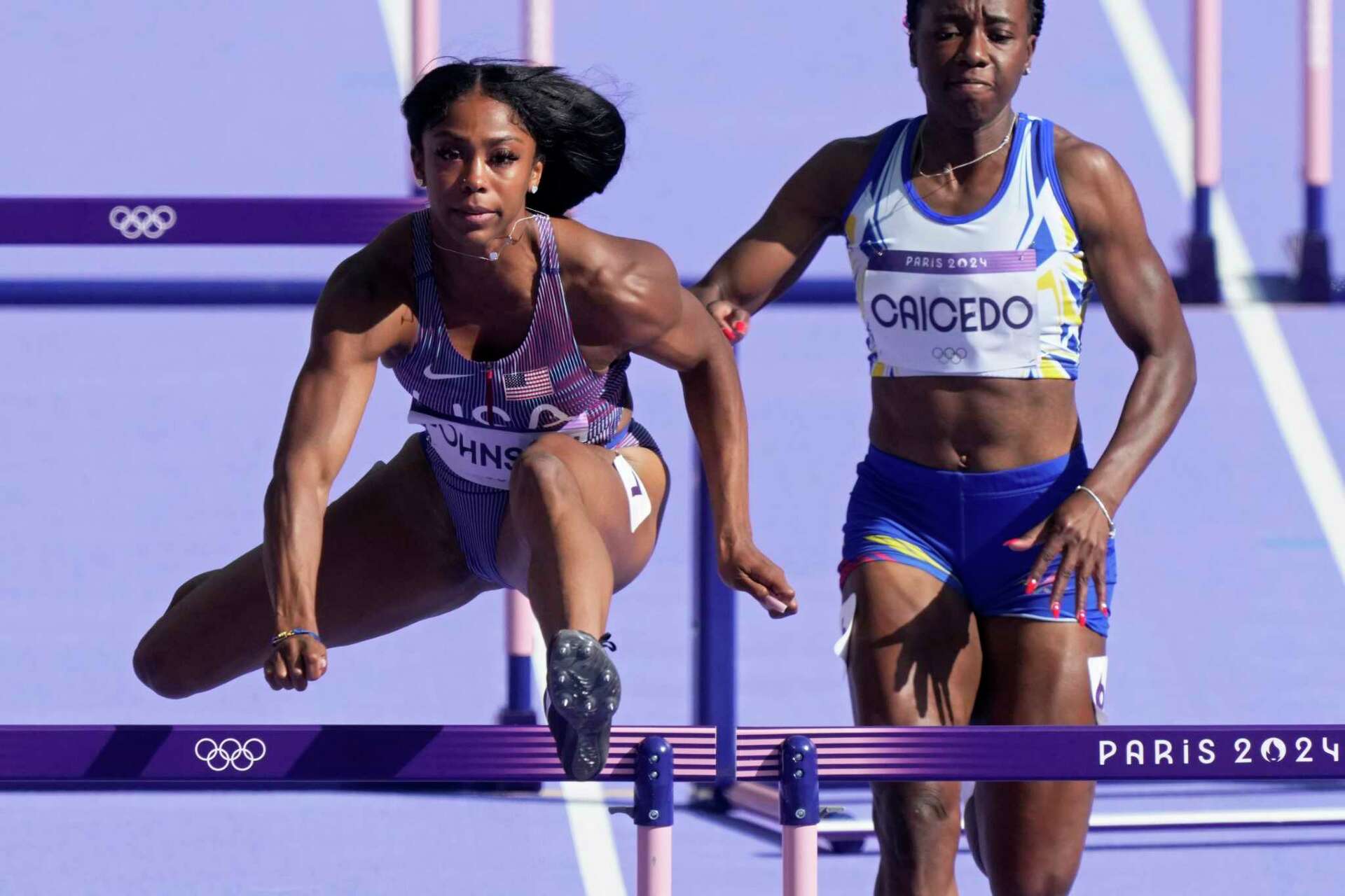 Alaysha Johnson advances in Olympic hurdles