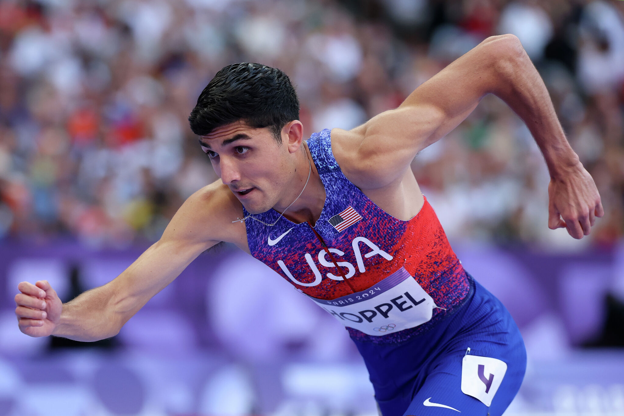 Bryce Hoppel shatters American record, 4th in Olympic 800 final