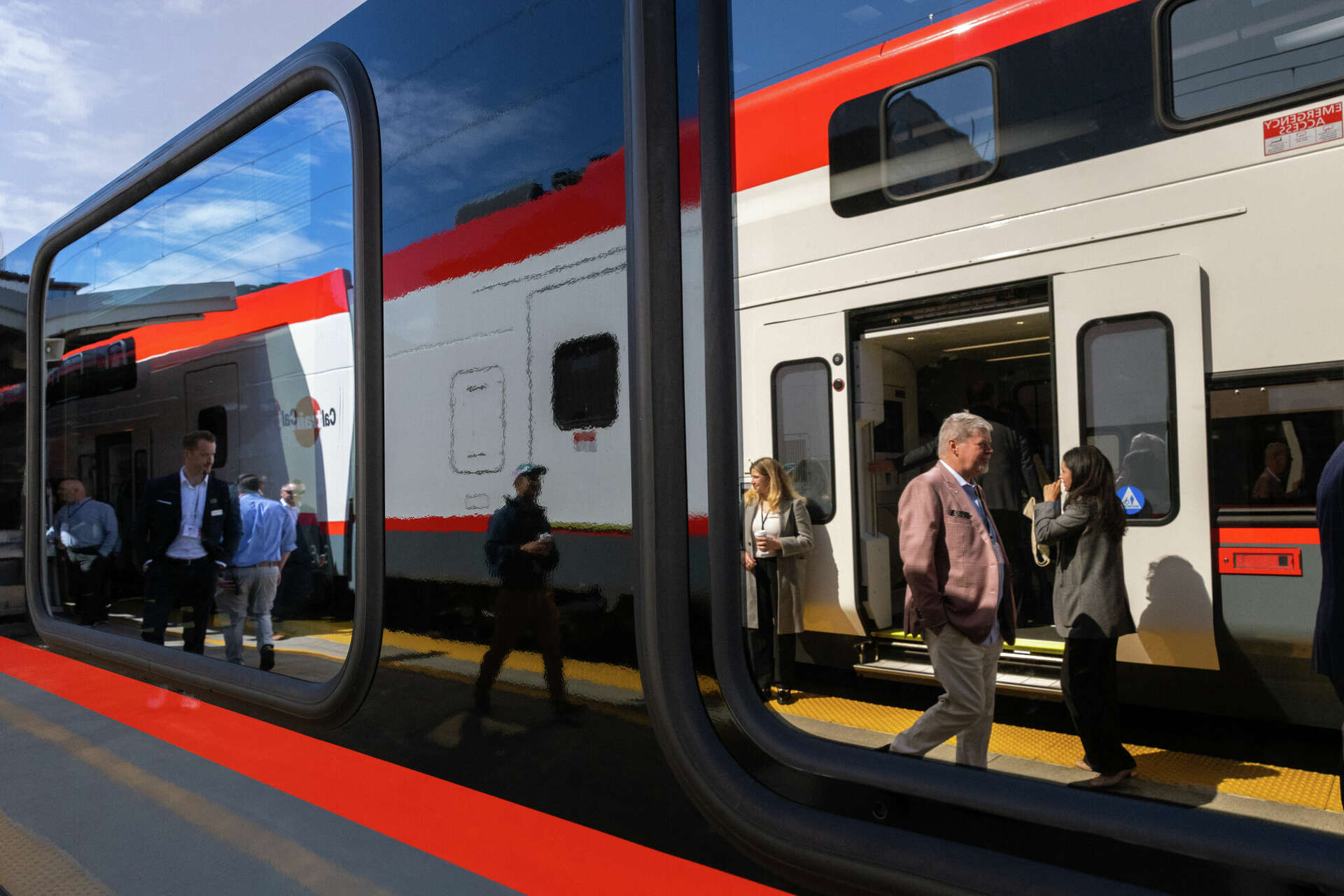 Caltrain debuts electric trains that are faster, quieter