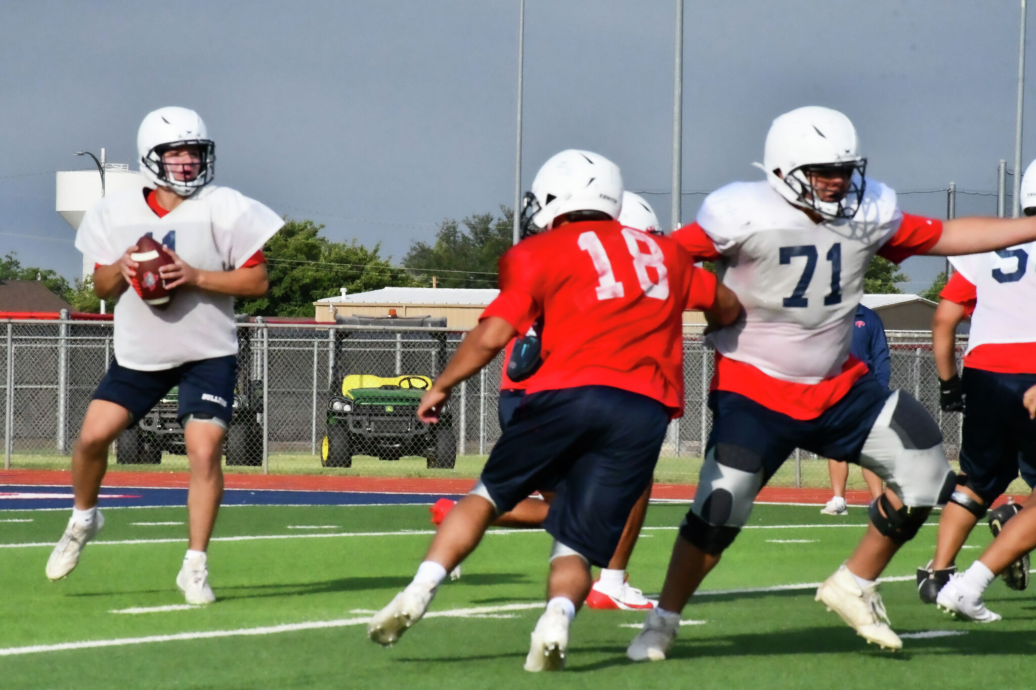 Plainview High School dukes it out in intrasquad scrimmage