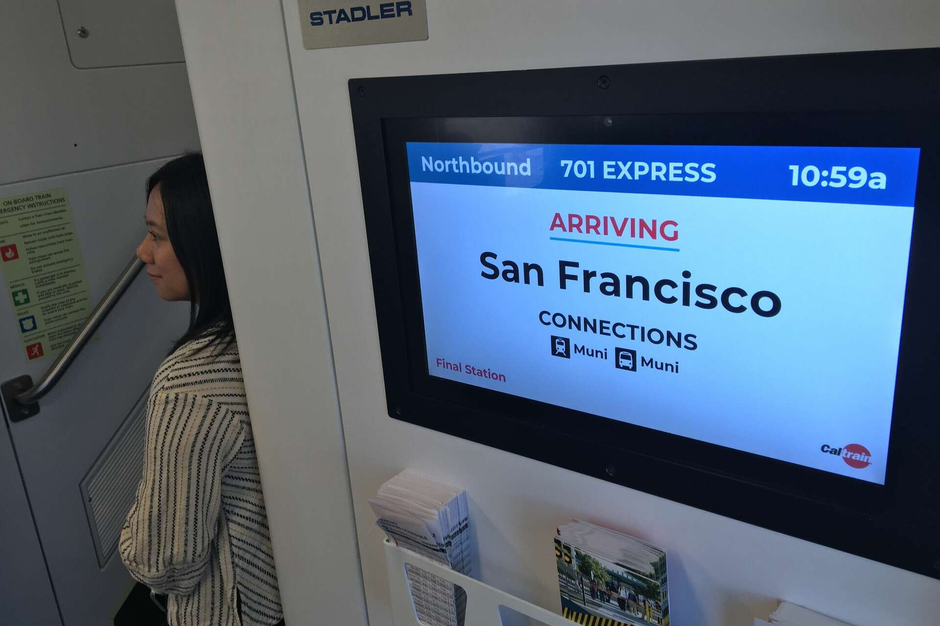 How it feels to travel onboard the new electric Caltrain