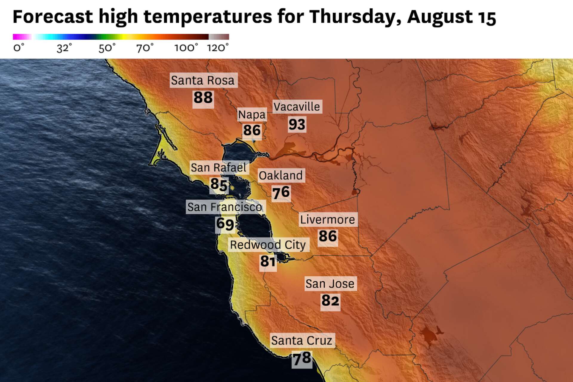 Sunny, comfortable weather continues for the Bay Area on Thursday