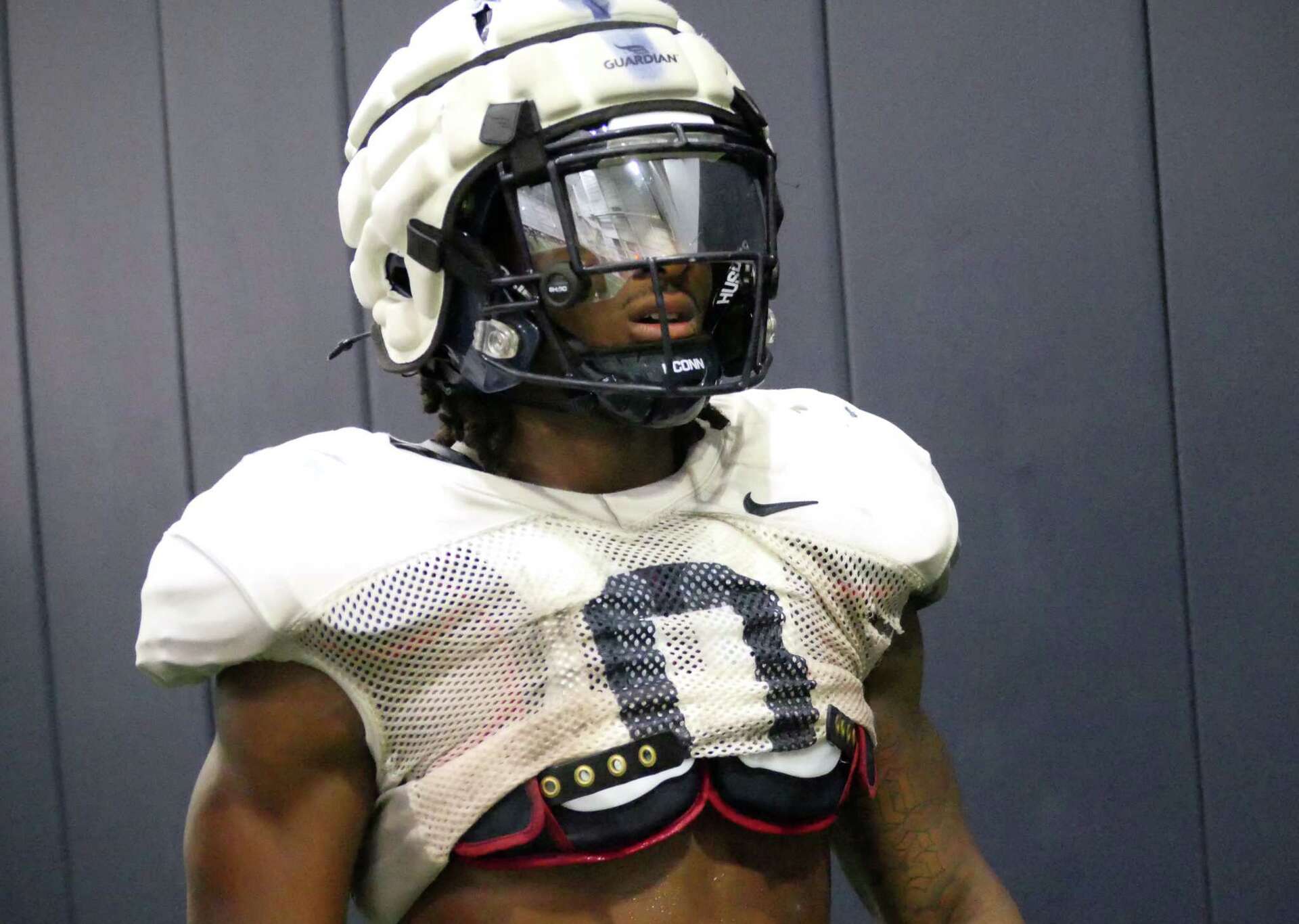 UConn coach Jim Mora amazed to see how far Cam Edwards has come
