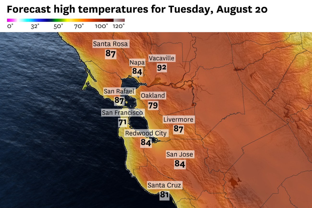 Unusual late August Bay Area weather brings warm temperatures