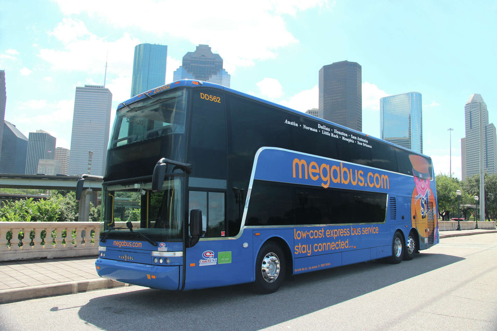 Texas Megabus routes stop services, including to and from Houston